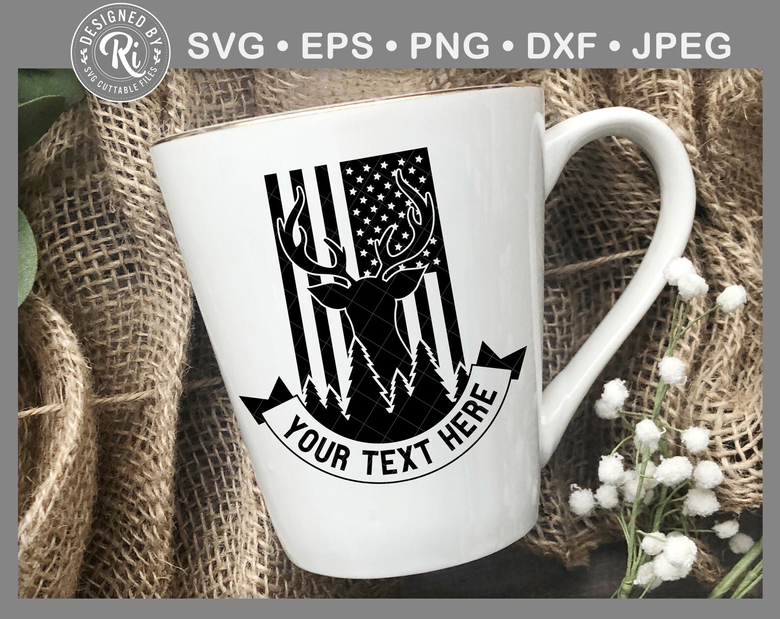 Deer Monogram Svg Hunting Svg Deer Cut File Buck Svg Deer - Etsy