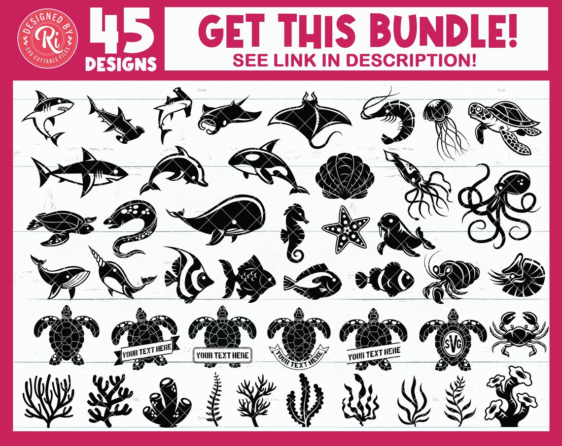 Fish Svg Fish Silhouettes Svg Aquarium Svg Ocean Svg - Etsy Australia