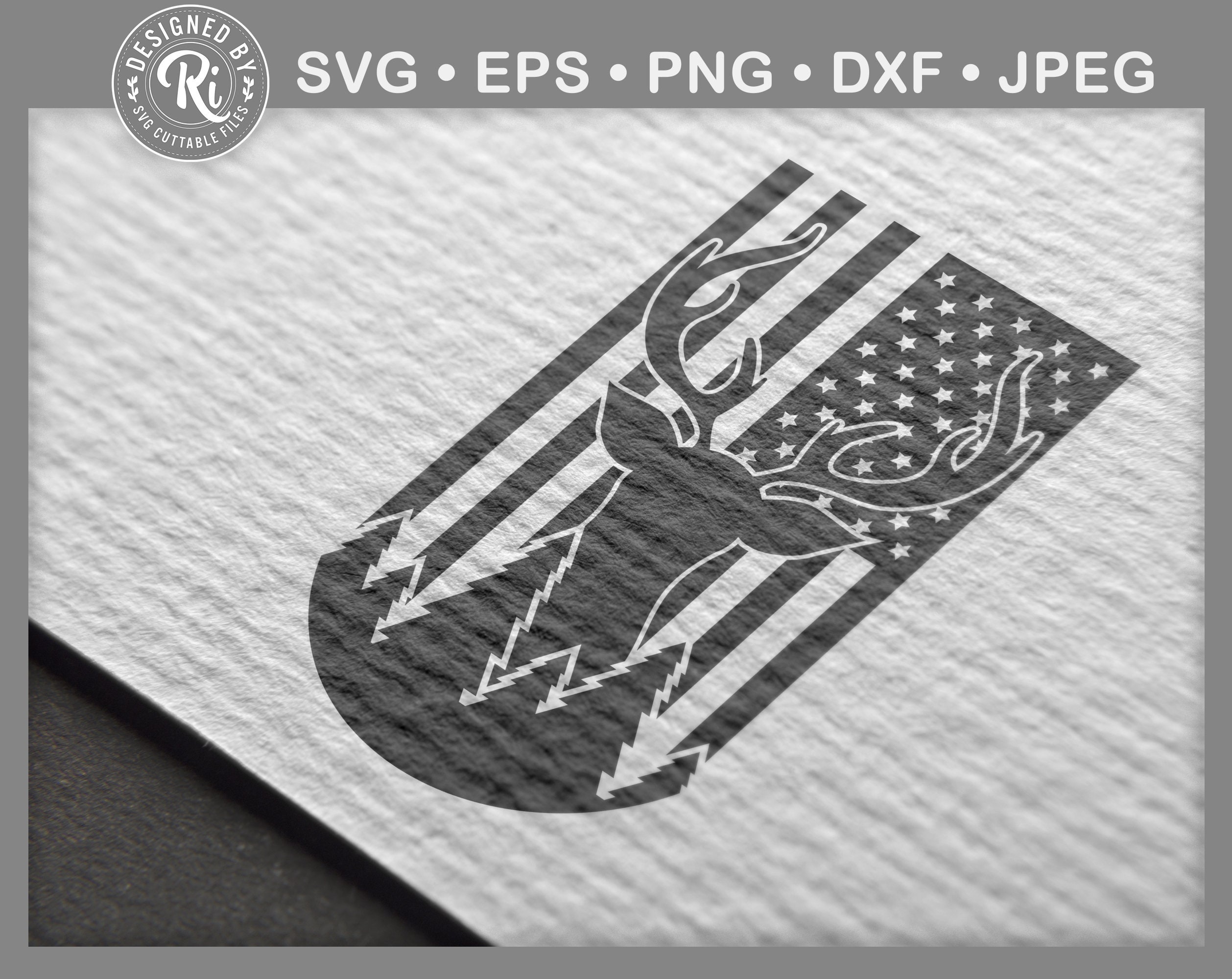Deer Monogram Svg Hunting Svg Deer Cut File Buck Svg Deer - Etsy