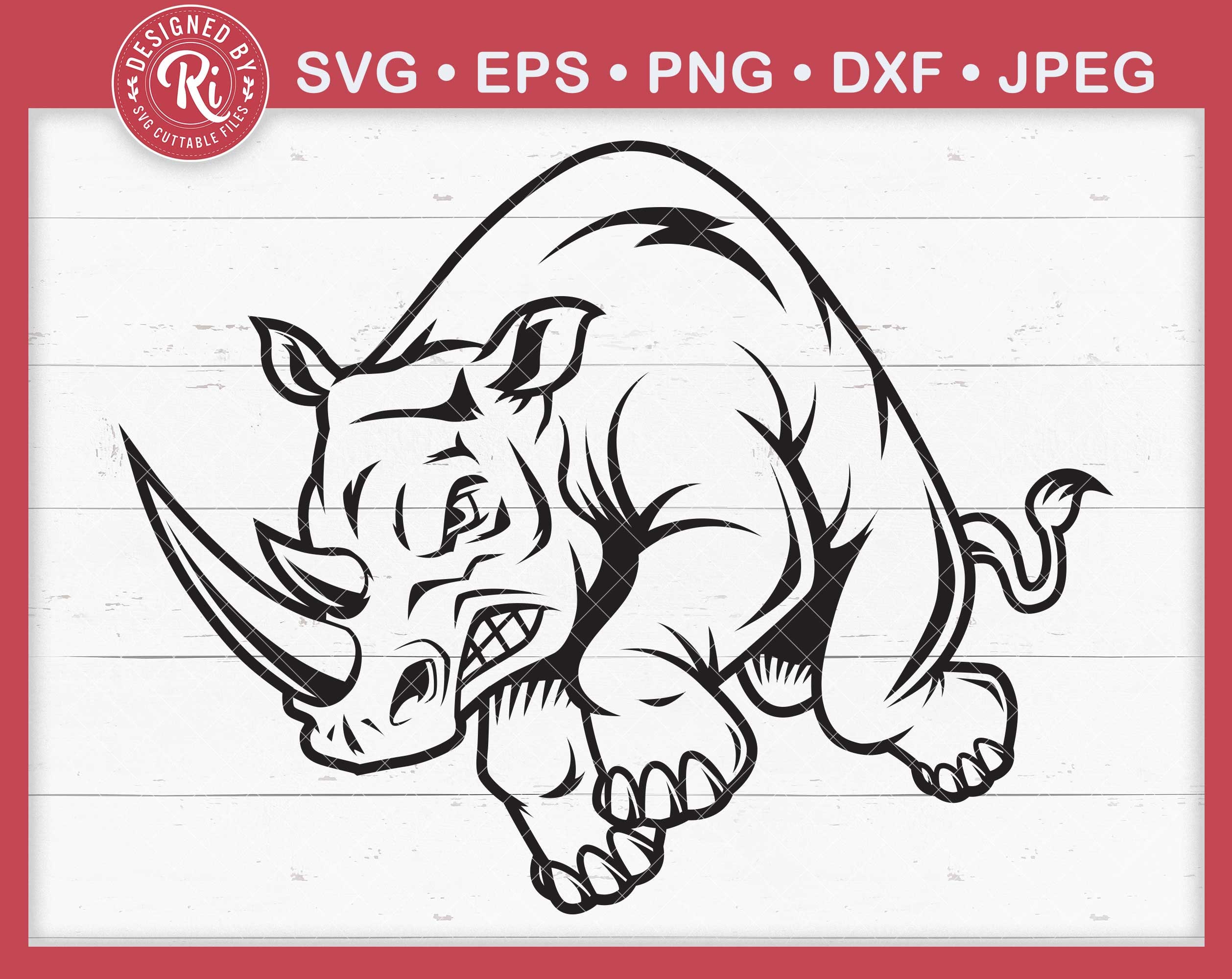 Rhino Charging Clip Art