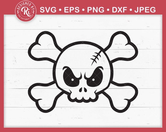 Cross Bones Svg Skull Svg Skeleton Svg Pirate Svg Trick or - Etsy