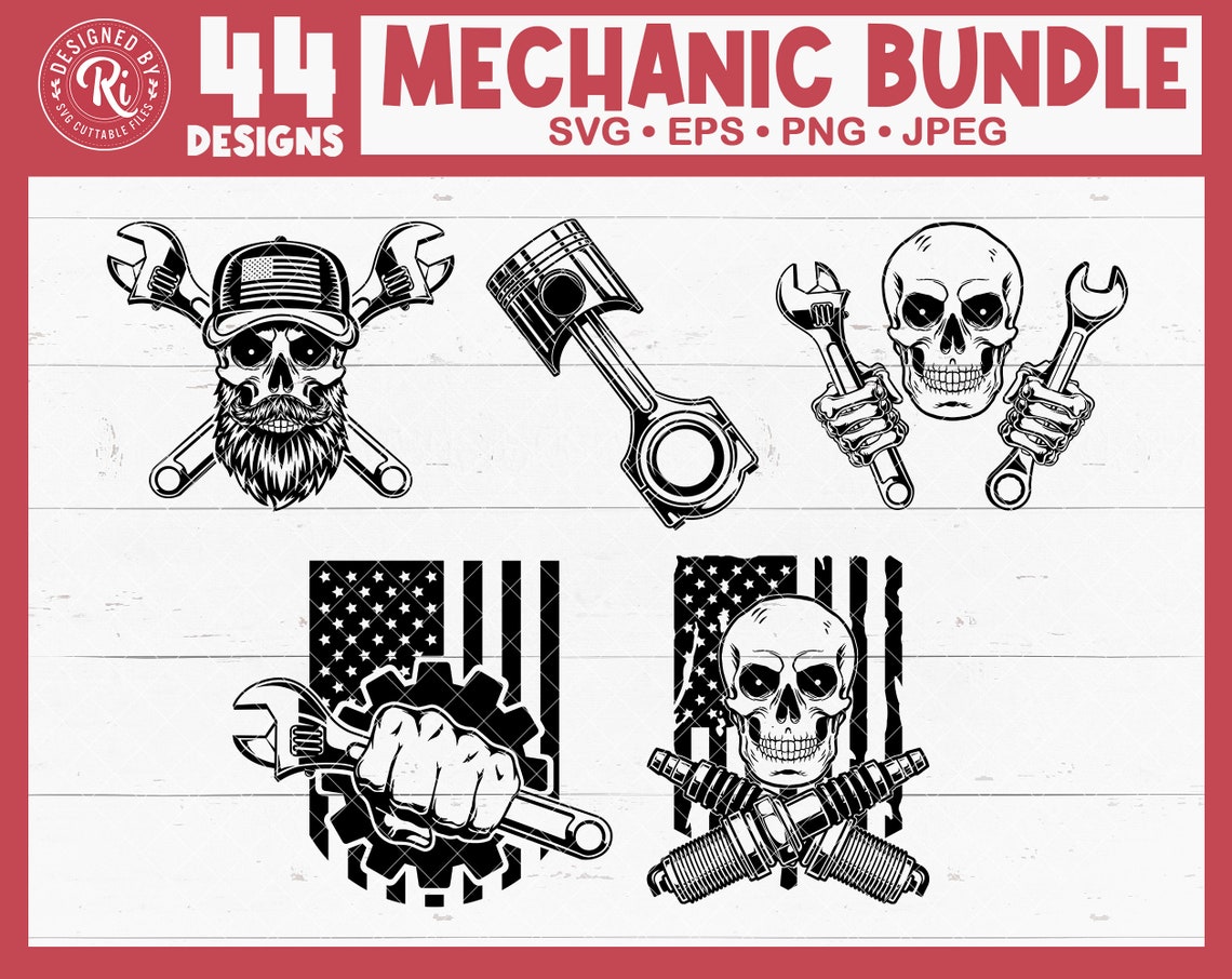 Mechanic Svg Bundle Mechanic Tools Svg Bundle US Skull - Etsy