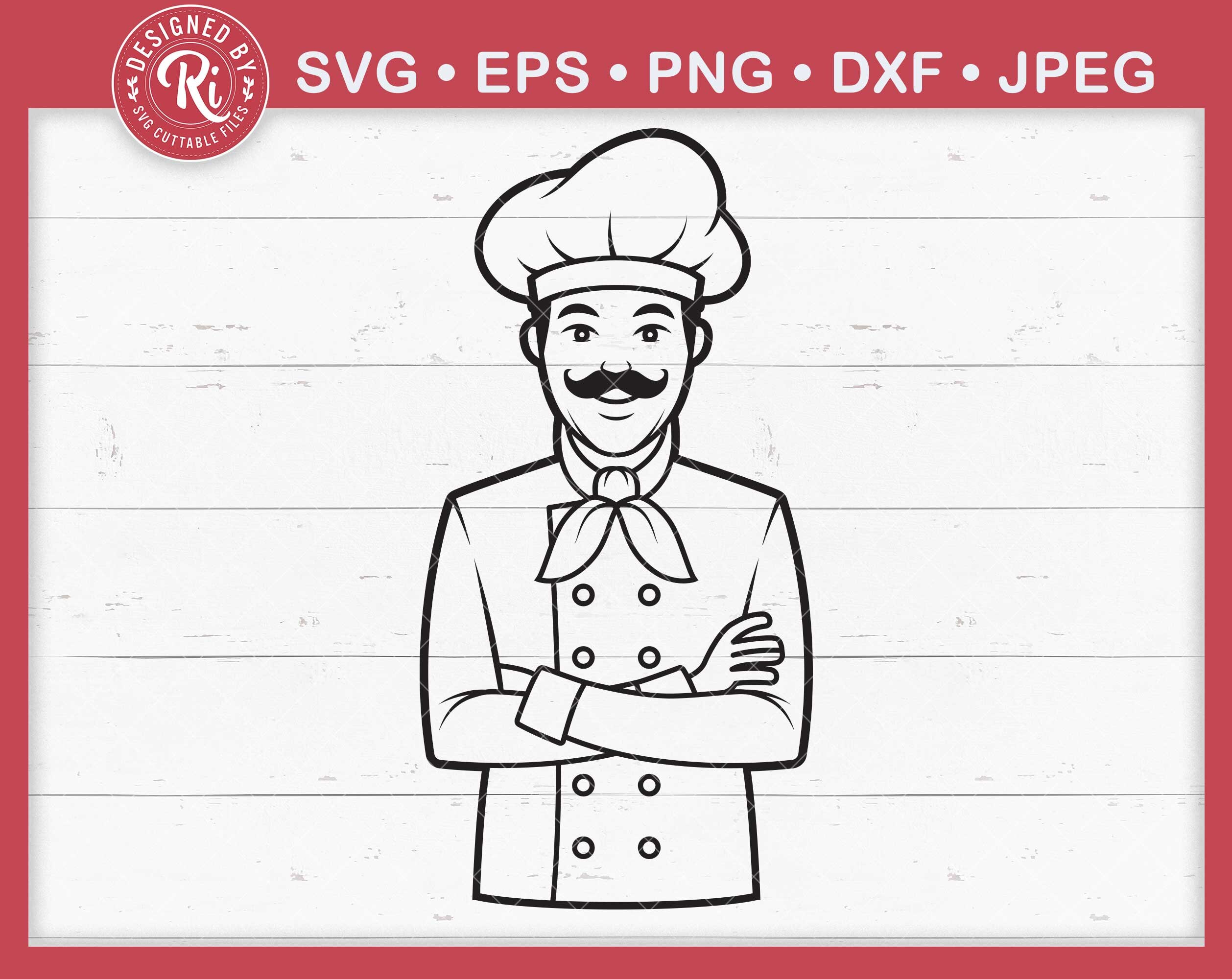 Chef Logo Svg Chef Icon Svg Cooking Svg Baking Svg Kitchen - Etsy México