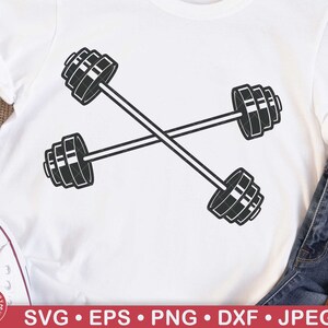 Crossed Barbell Svg, Weightlifting Workout, Dumbell Exercise Png, Gym ...