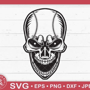 Baseball Skull Svg Softball Skull Svg Softball Svg Baseball - Etsy