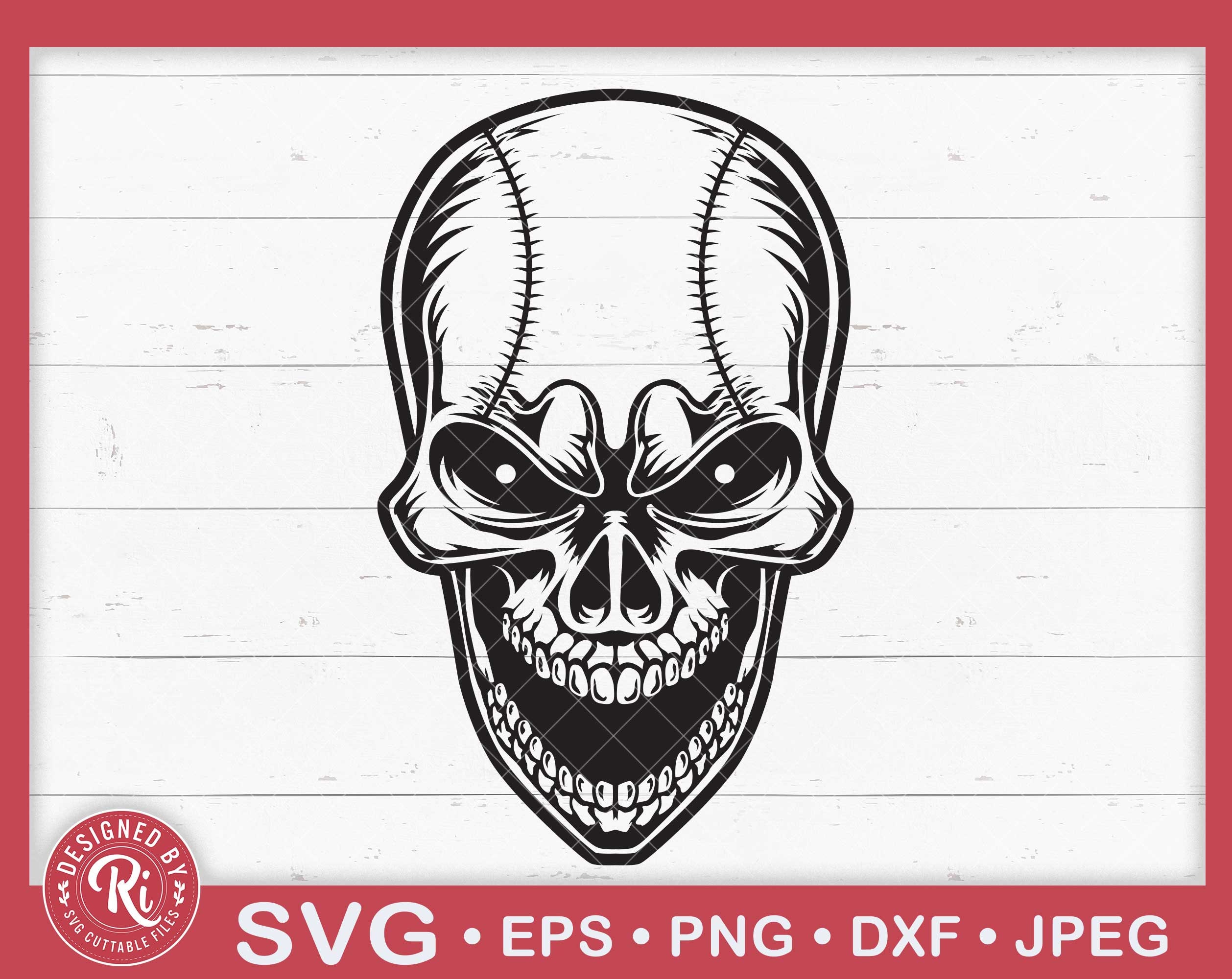 Baseball Skull Svg Softball Skull Svg Softball Svg Baseball - Etsy