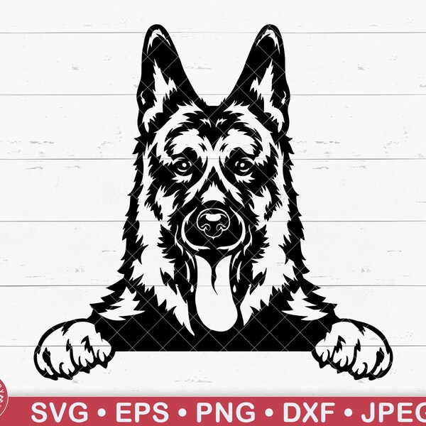 German Shepard Outline - Etsy