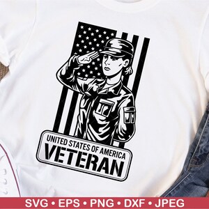 US Veteran Female Soldier SVG, United States of America, Army, Lady ...