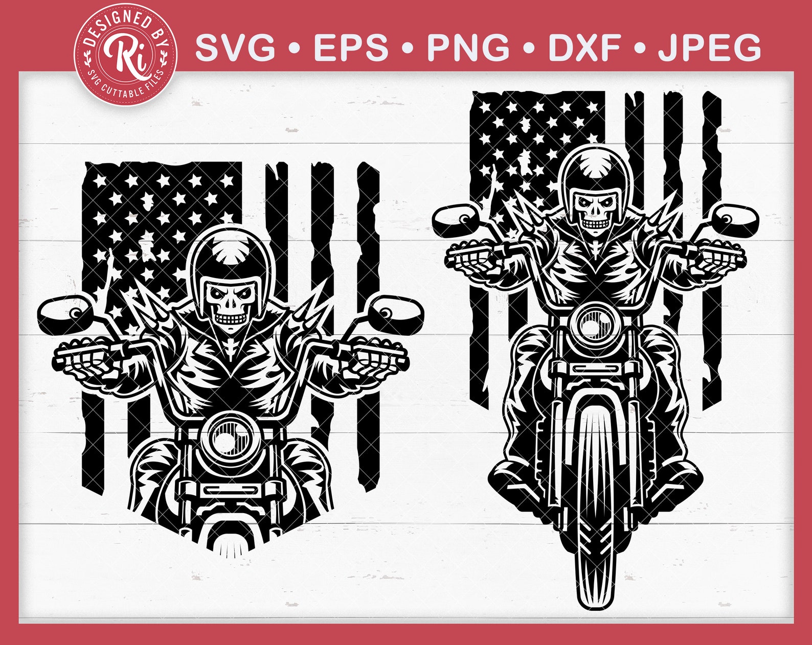 USA Skull Biker Svg Motorcycle Svg Biker Skull Svg American | Etsy