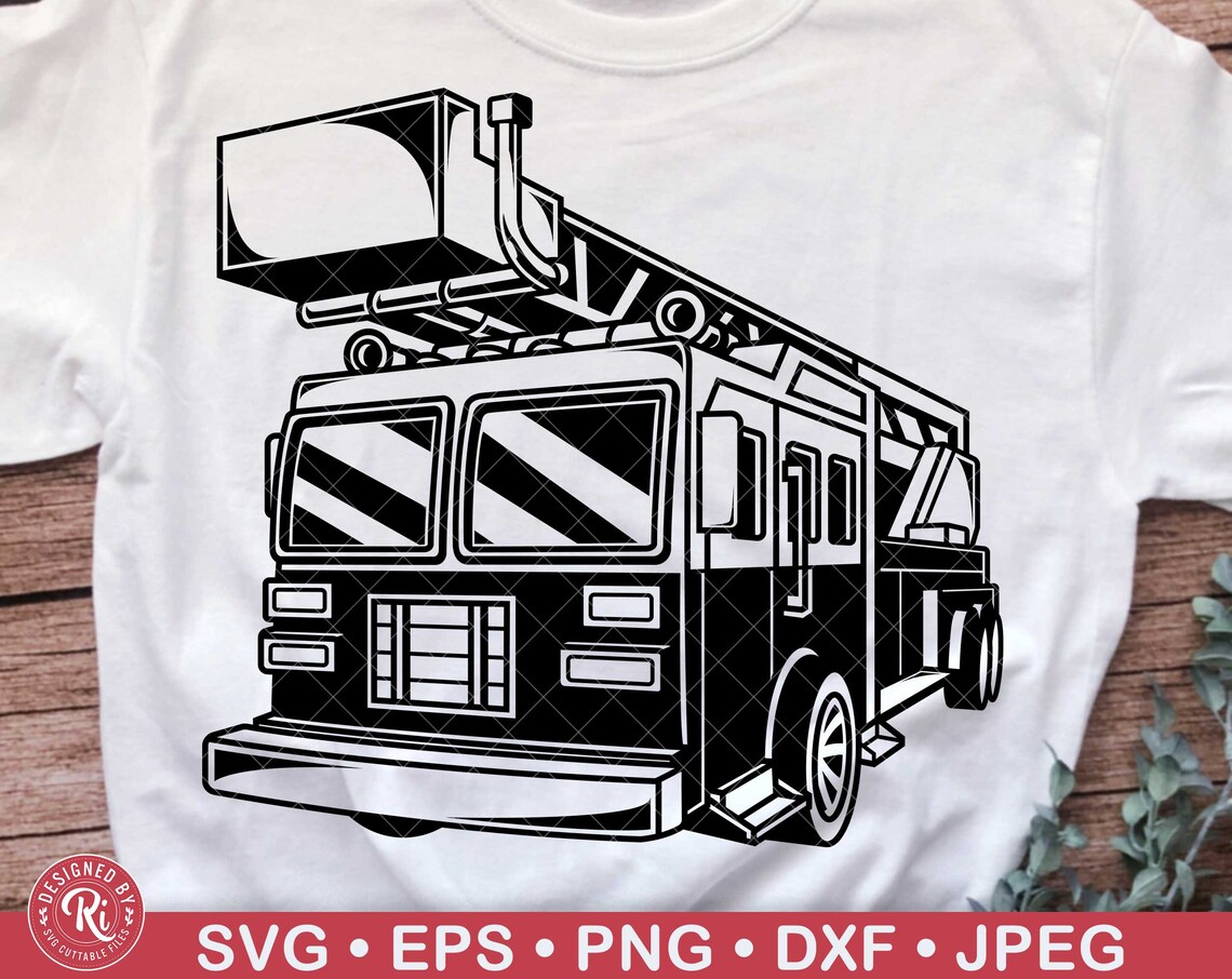 Firetruck Svg, Responder, Fire Engine, Fire Truck Clipart, Hook and ...