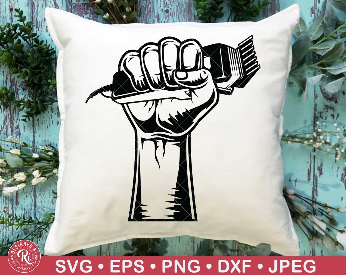 Hand Holding Clippers Svg Barber Shop Hair Stylist Hair - Etsy