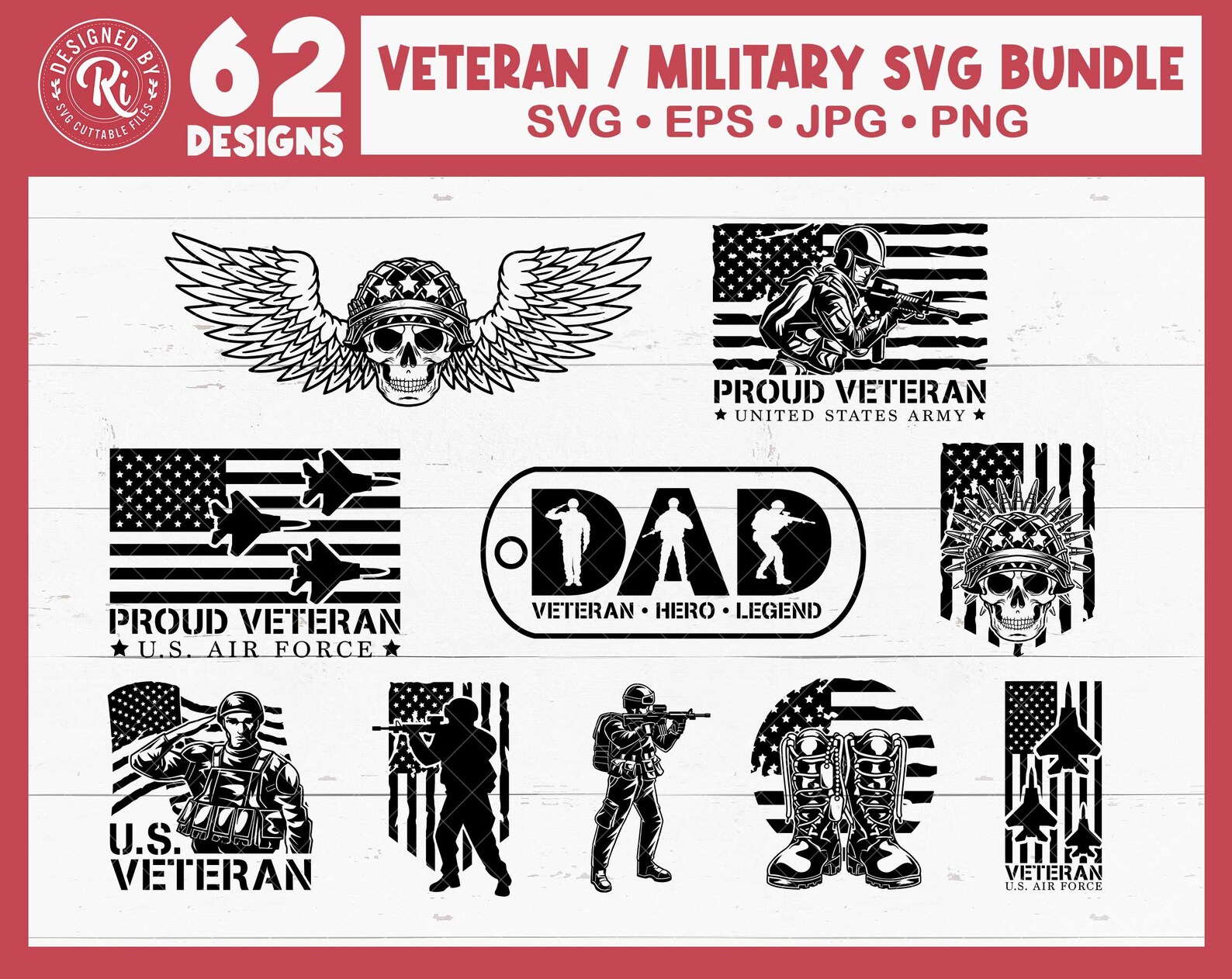 Veteran Svg Bundle | Military Svg Bundle | Patriotic Svg Bundle | Army ...