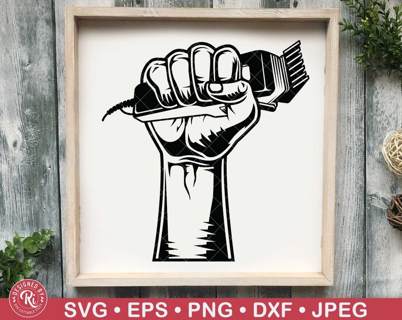 Hand Holding Clippers Svg Barber Shop Hair Stylist Hair - Etsy