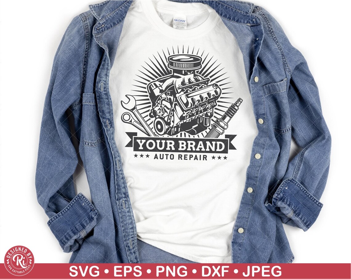 Custom Auto Repair Shop Logo SVG, Car Engine, Mechanic, Diesel Png ...