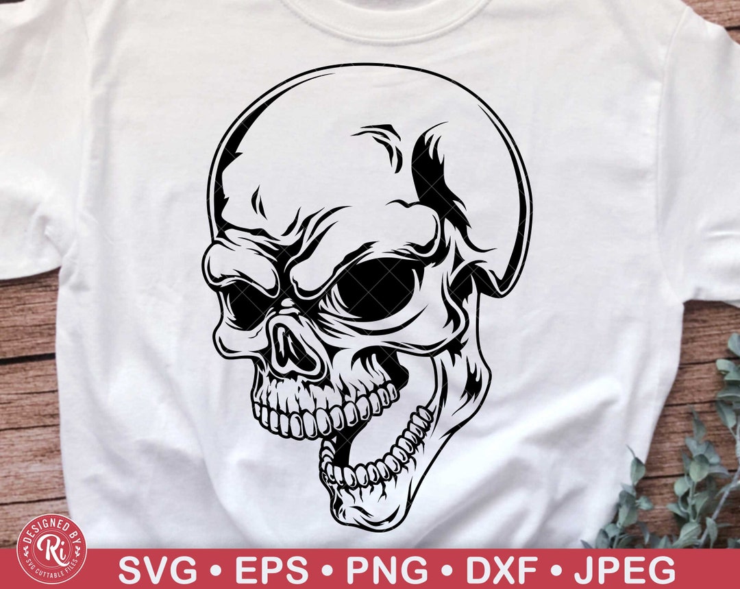 Screaming Skull Svg, Skeleton, Skull Clipart, Clip Art, Halloween, Day ...