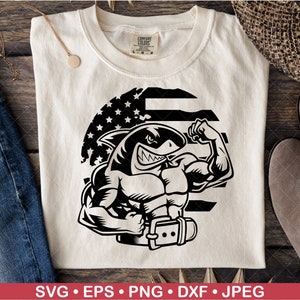 US Shark Body Builder Svg, Beast Mode Eps, Gym Shirt Jpg, Workout Png ...