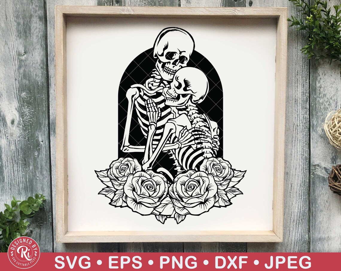 Skeleton Lovers Svg Wedding Bride Groom Skull Couple - Etsy