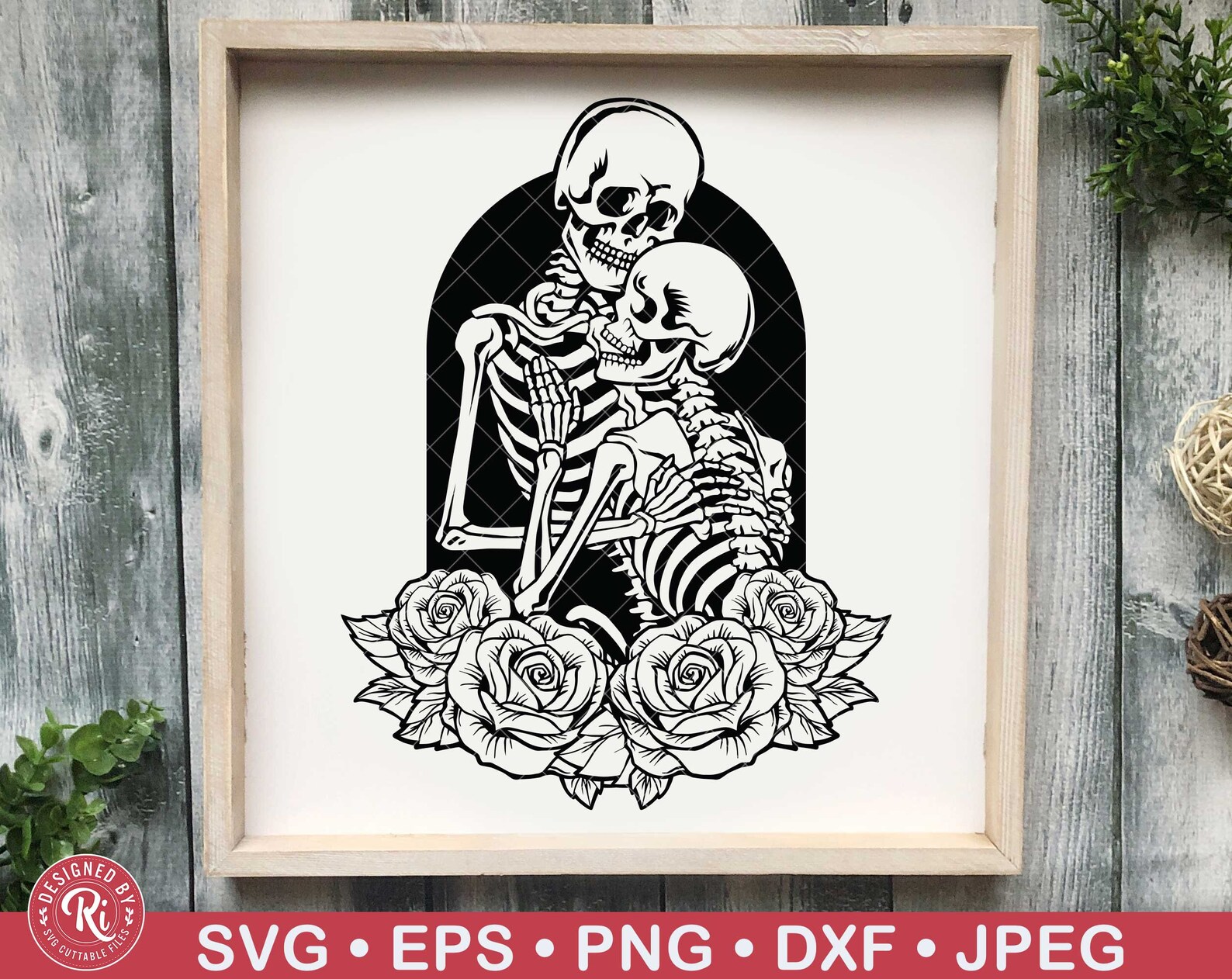 Skeleton Lovers Svg, Wedding Bride Groom, Skull Couple, Gothic, Floral ...