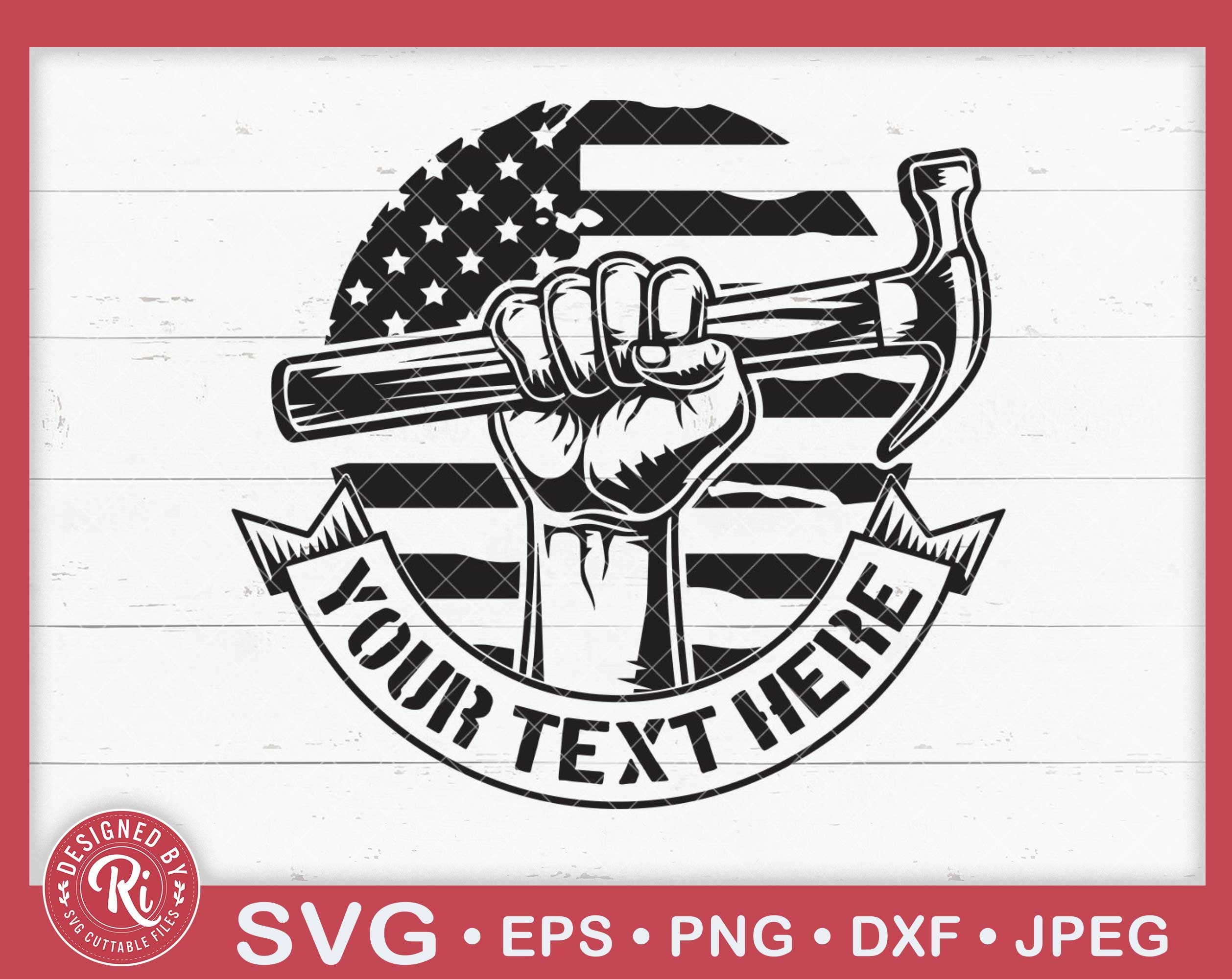 Raised Hammer Monogram Svg Hand Holding Hammer Svg Claw - Etsy