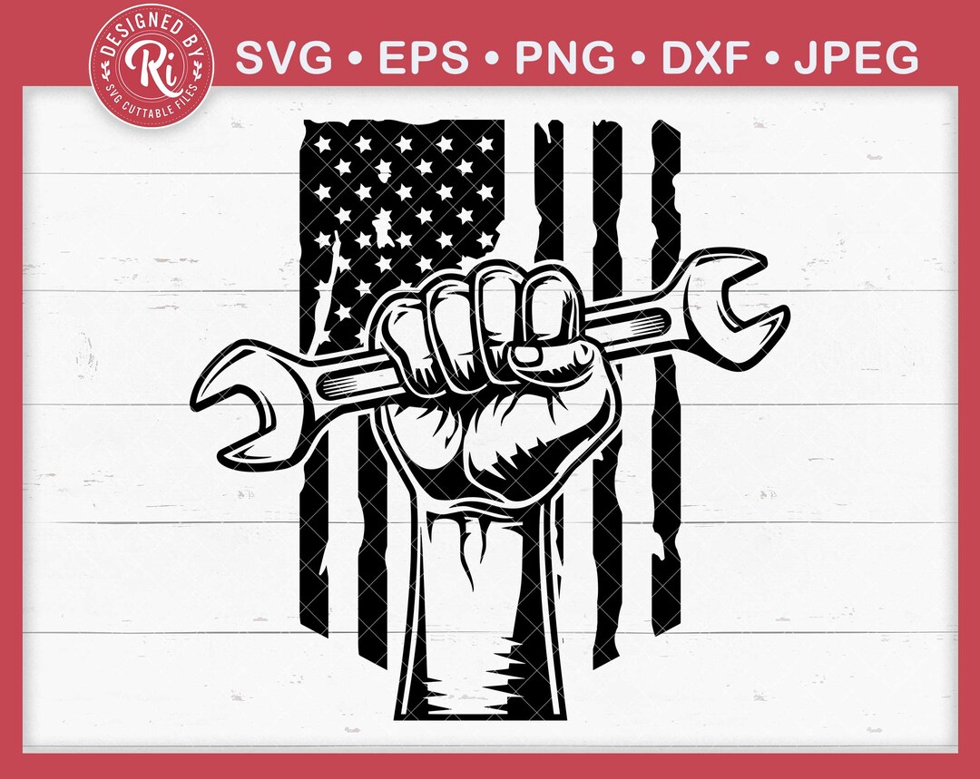 US Mechanic Logo Svg, Handyman, Plumber, Tools, Wrench, Patriotic ...