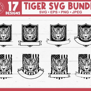 Tiger SVG Bundle, Face, Head, Monogram, Safari, Jungle, Big Cat, Gift ...