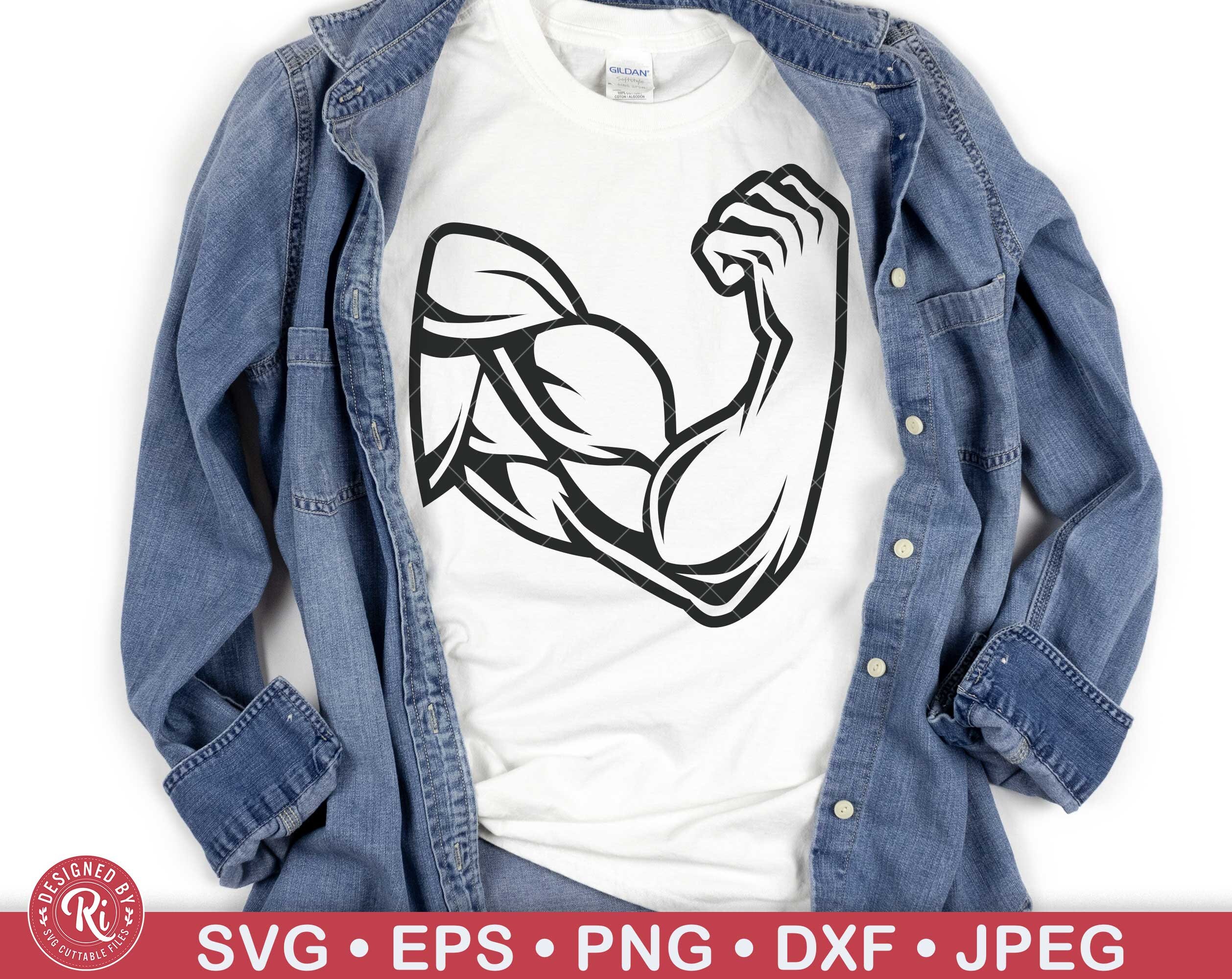 Biceps Svg Arm Flex Muscles Workout Bodybuilder - Etsy Australia