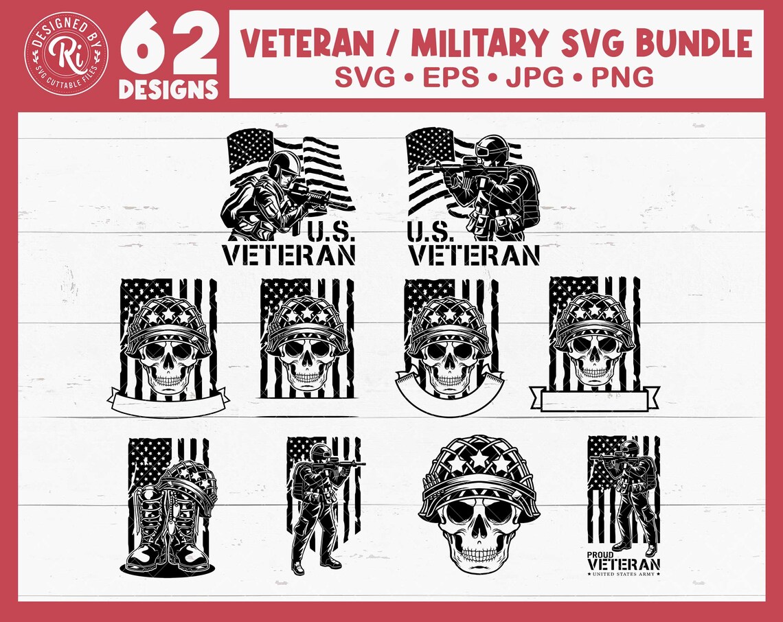 Veteran Svg Bundle Military Svg Bundle Patriotic Svg - Etsy