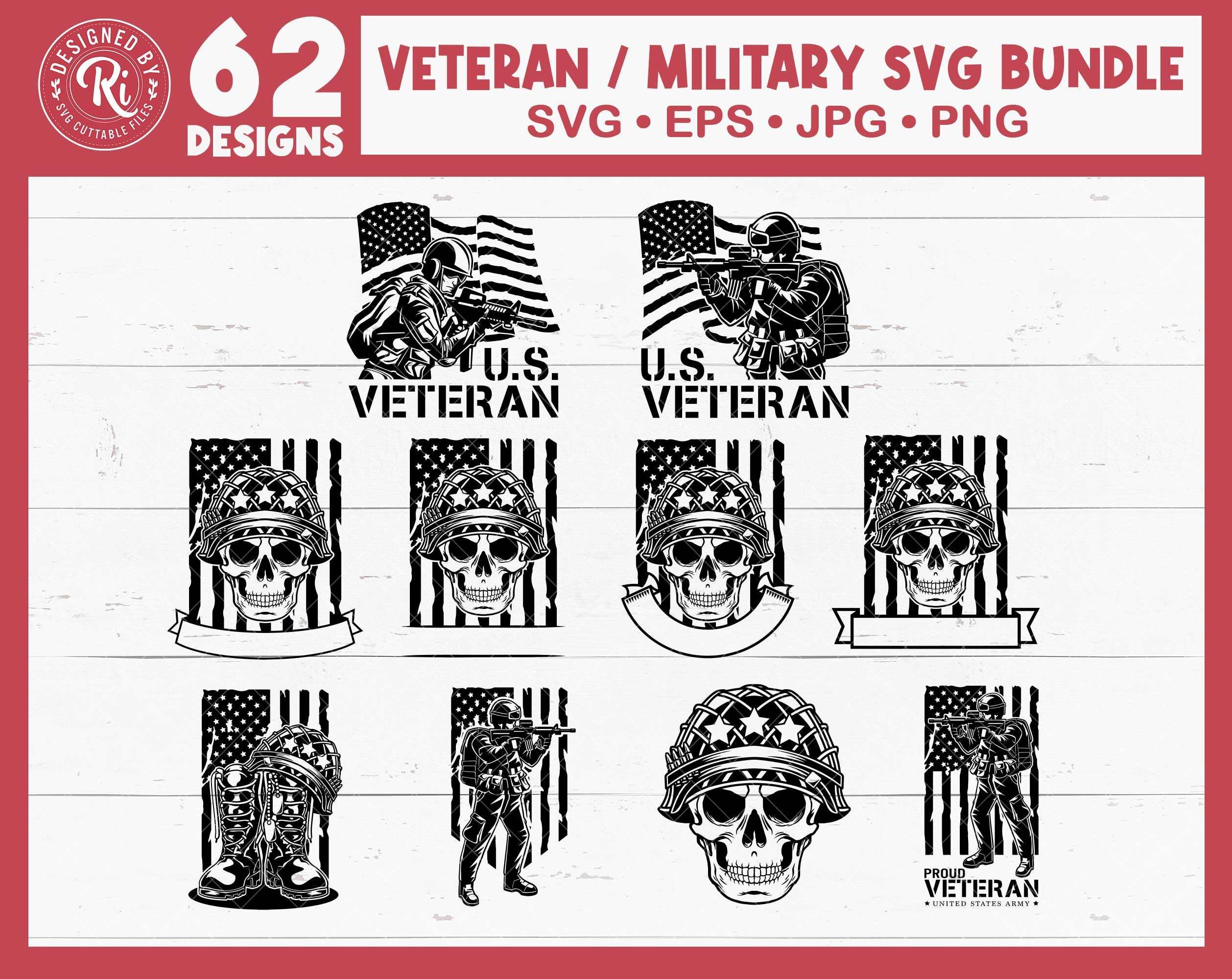 Veteran Svg Bundle Military Svg Bundle Patriotic Svg - Etsy