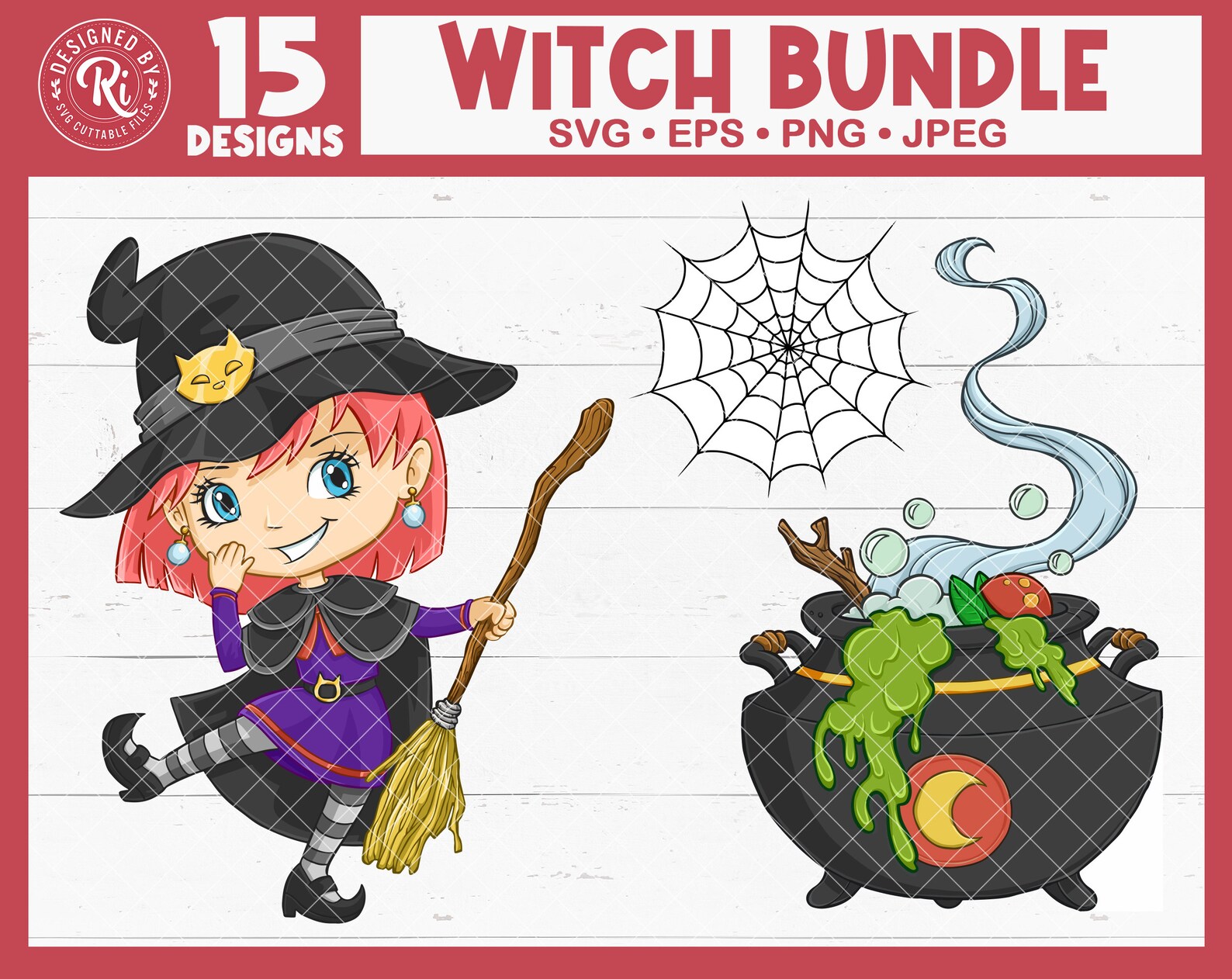 Halloween Clipart Bundle, Witch Svg Bundle, Halloween Svg Bundle ...