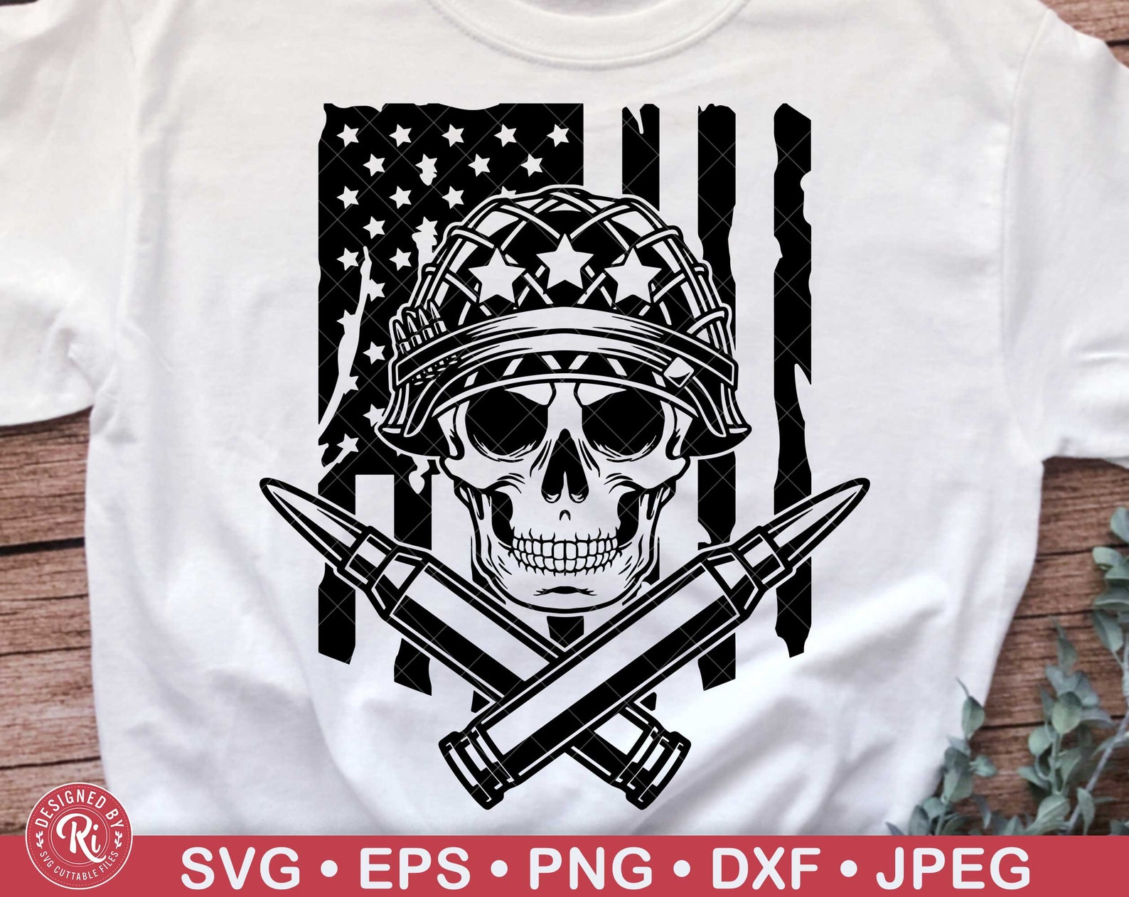 US Skull Soldier With Bullets Svg, Military, US Army, Veteran ...