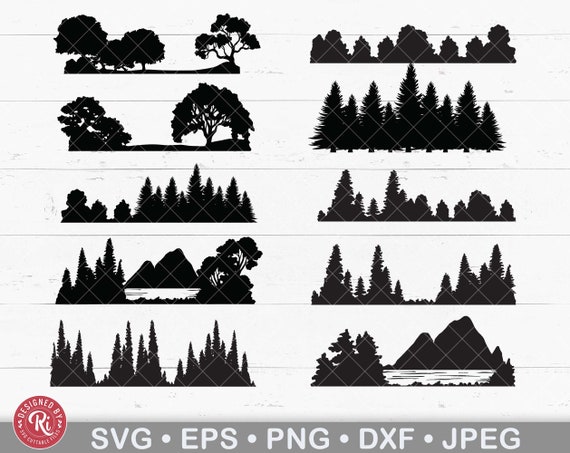 Treeline Silhouette Clip Art