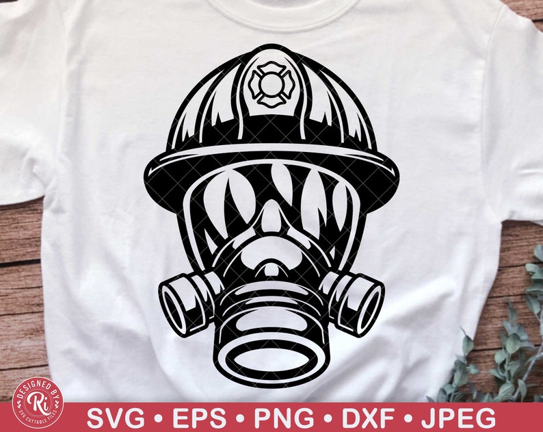 Firefighter Helmet Svg Firefighter Mask Fireman Fire - Etsy