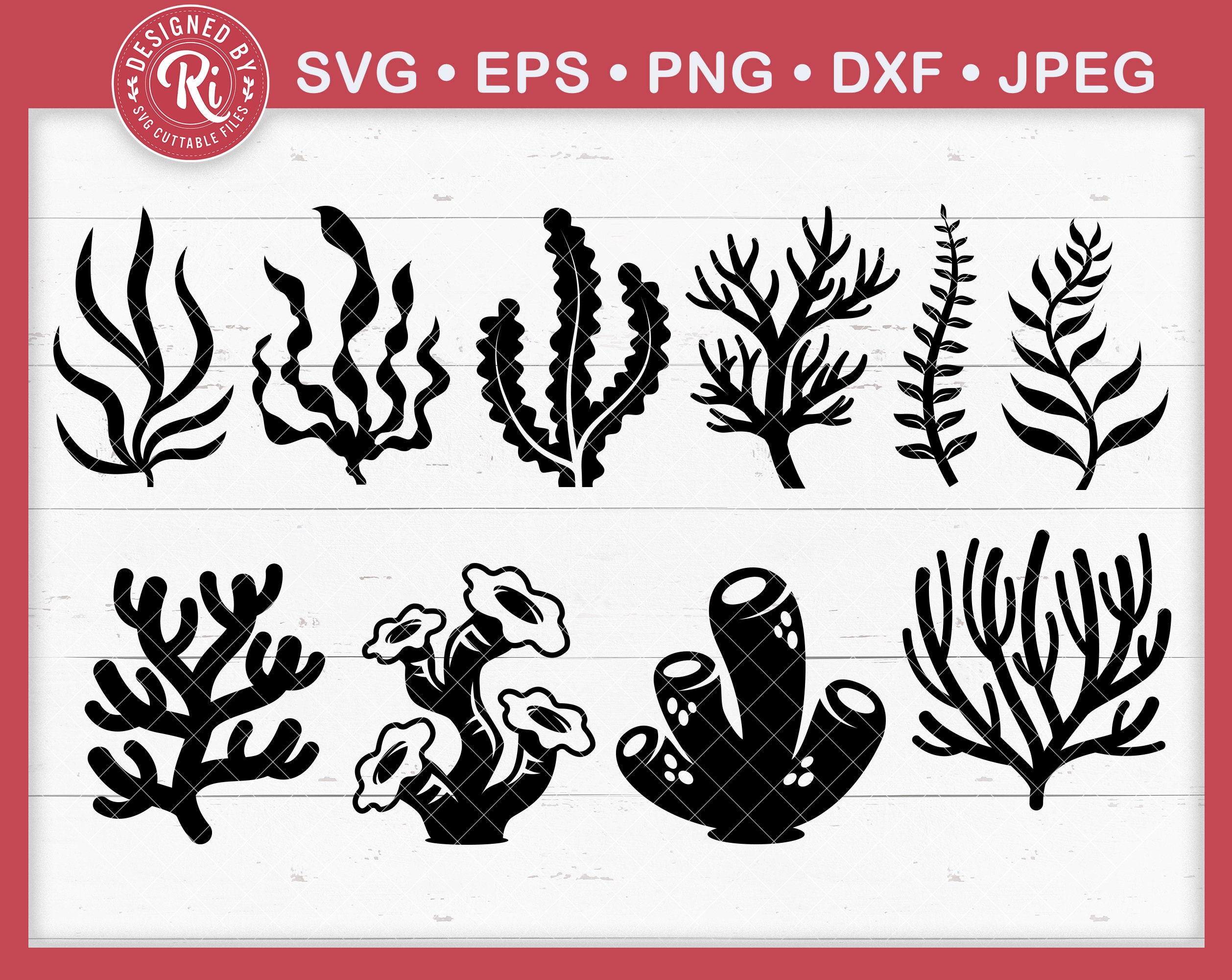 Ocean Plants Svg Aquarium Plants Svg Coral Svg Seaweed Svg | Etsy
