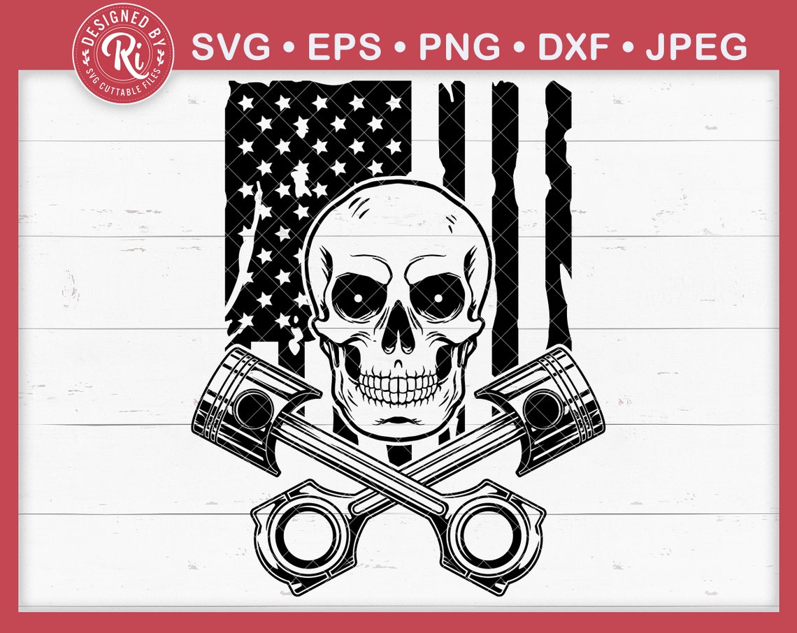 Crossed Pistons Skull Mechanic Svg Mechanic Svg Mechanic - Etsy