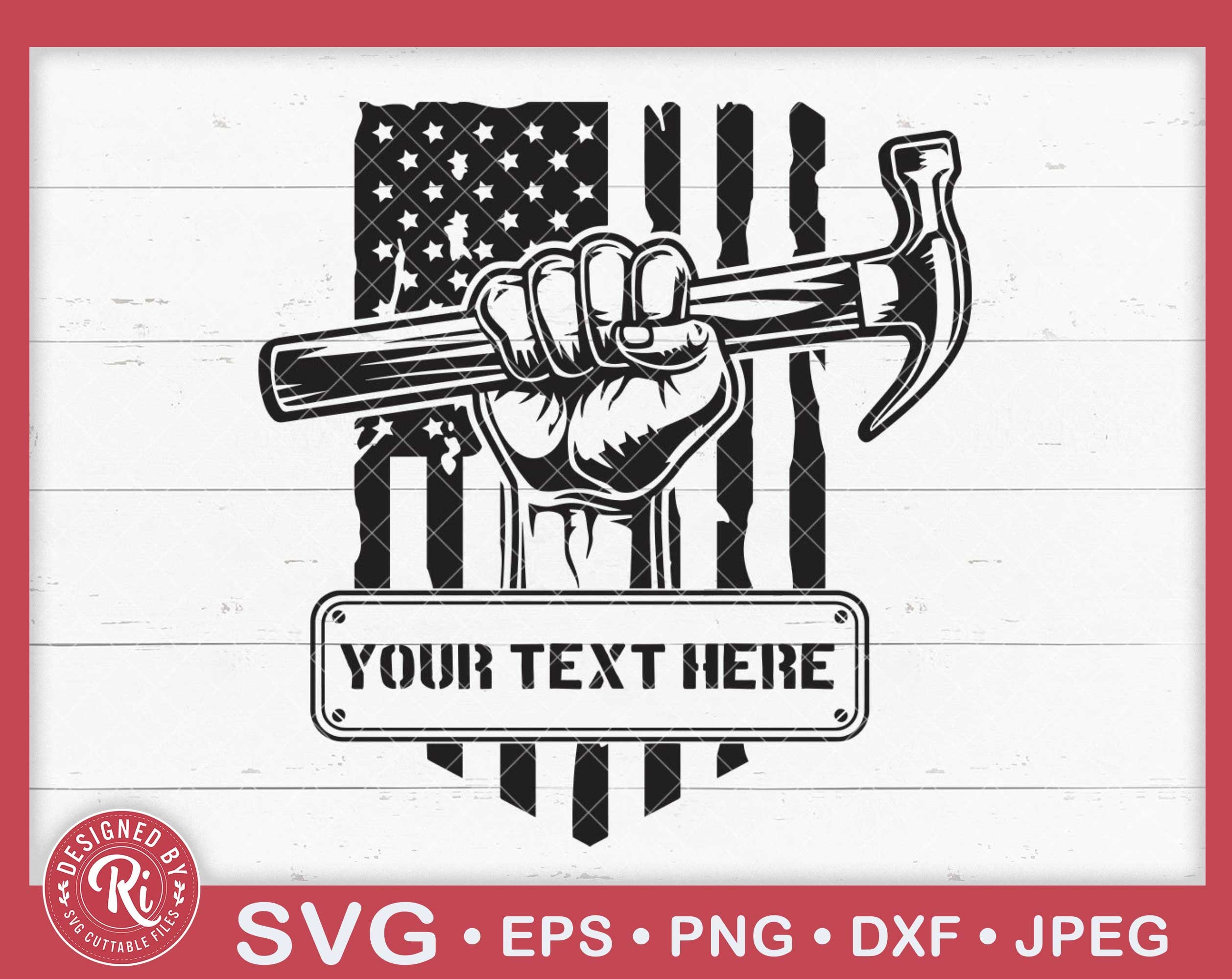 Raised Hammer Monogram Svg Hand Holding Hammer Svg Claw - Etsy