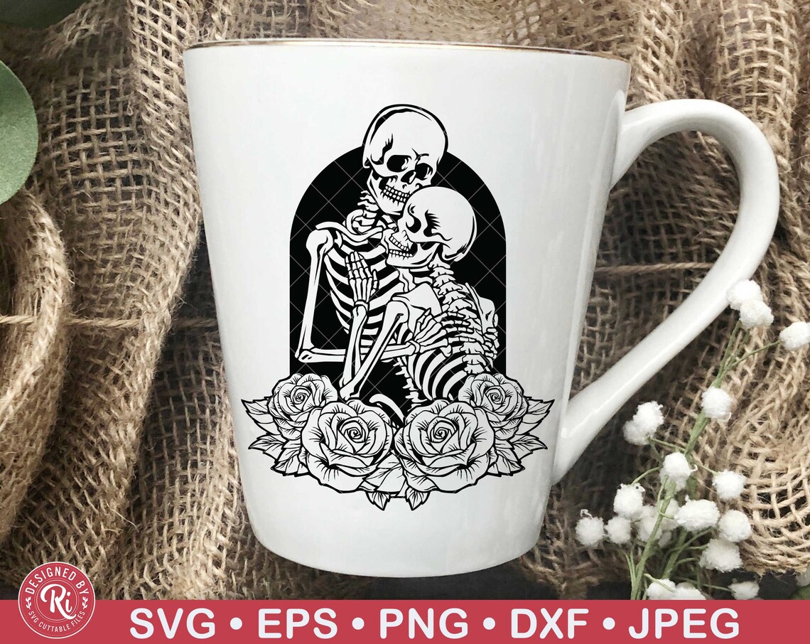 Skeleton Lovers Svg Wedding Bride Groom Skull Couple - Etsy