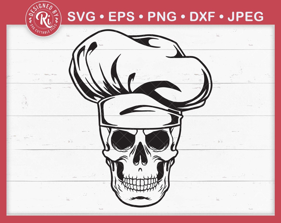 Skull Chef Svg Chef Svg Cooking Svg Grill Master Svg - Etsy Canada