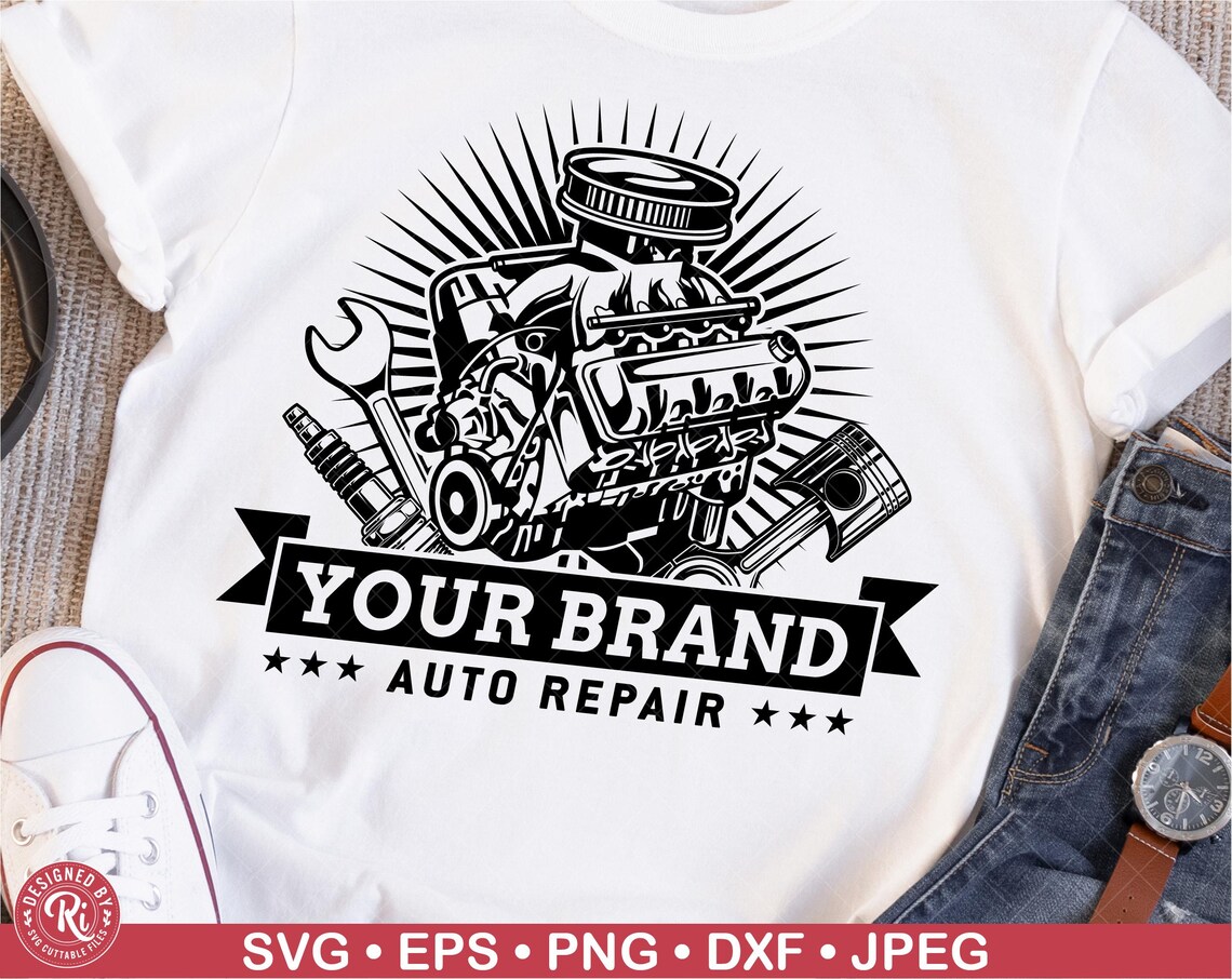 Auto Repair Shop Custom Logo SVG, Car Engine, Mechanic, Diesel Png ...