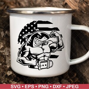 US Shark Body Builder Svg, Beast Mode Eps, Gym Shirt Jpg, Workout Png ...