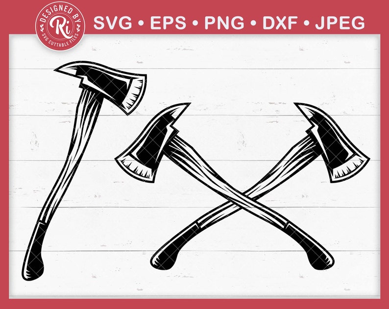 Crossed Firefighter Axe Svg, Fire Department, Fire Fighter, Shirt ...
