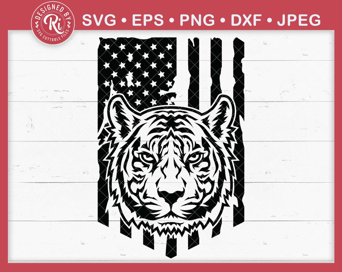 US Tiger Svg Tiger Sticker Tiger Face Svg Tiger Png Jungle - Etsy