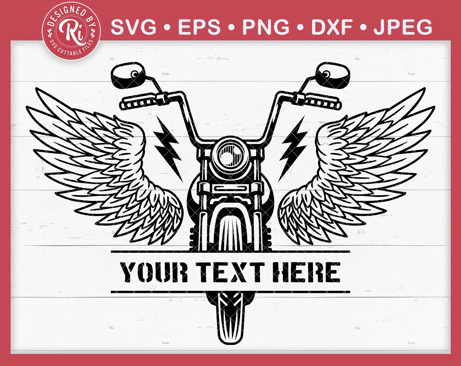 Motorcycle Monogram Svg Motorcycle Svg Motorcycle Wings SVG | Etsy