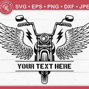 Motorcycle Monogram Svg, Motorcycle Svg, Motorcycle Wings SVG, Biker ...