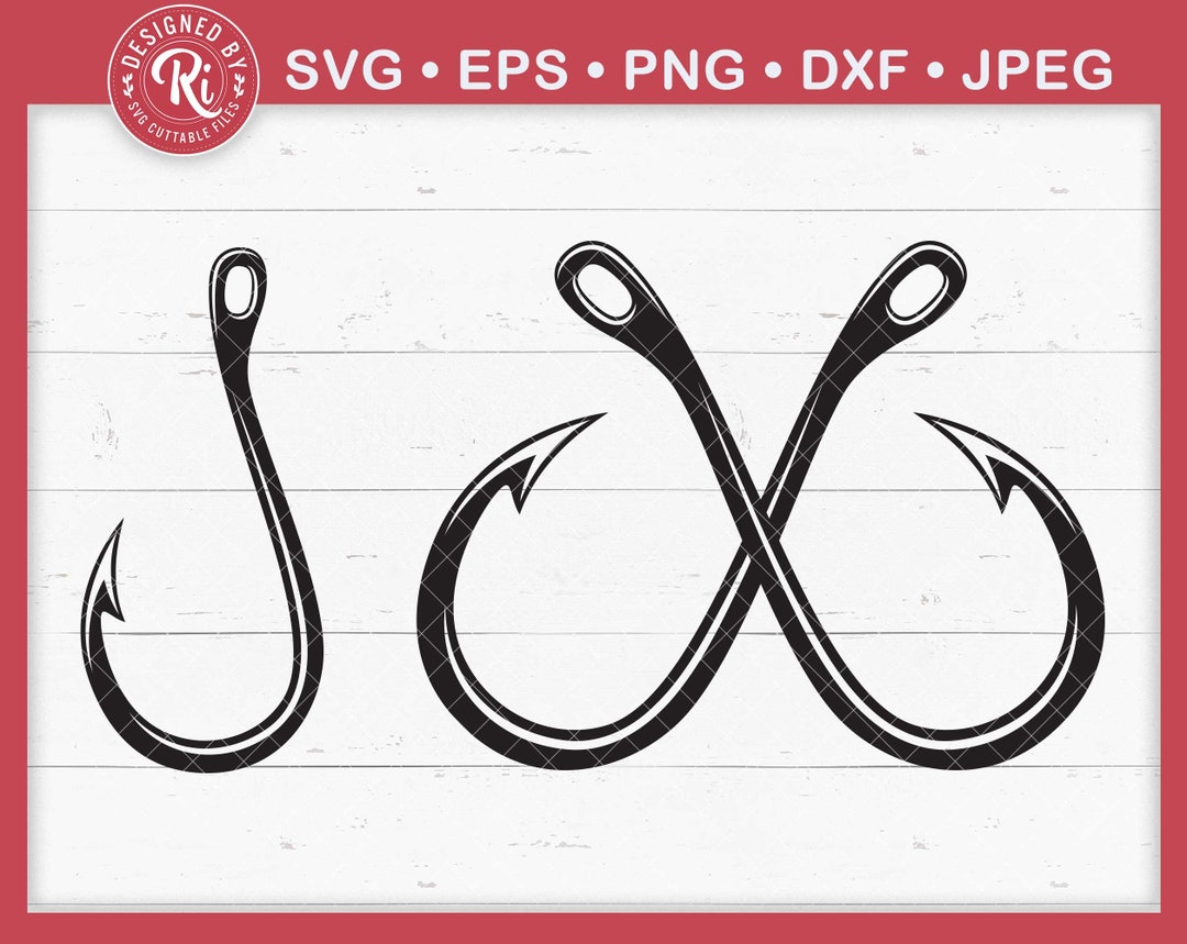 Fish Hooks Svg, Crossed Fish Hooks Svg, Bass Fishing Svg, Gone Fishing ...