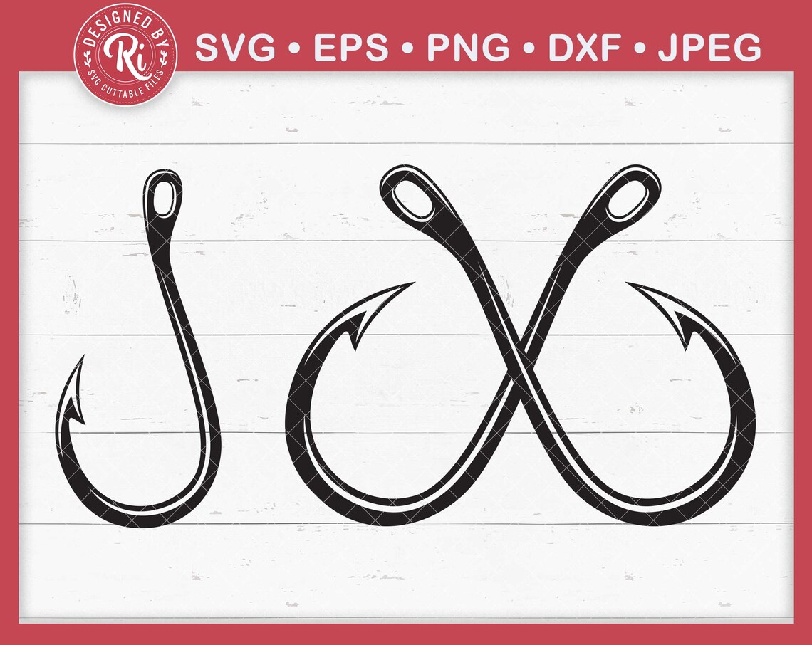 Fish Hooks Svg, Crossed Fish Hooks Svg, Bass Fishing Svg, Gone Fishing ...