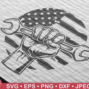Mechanic Flag Svg, US Mechanic, Mechanic Logo, Mechanic Tools, Mechanic ...