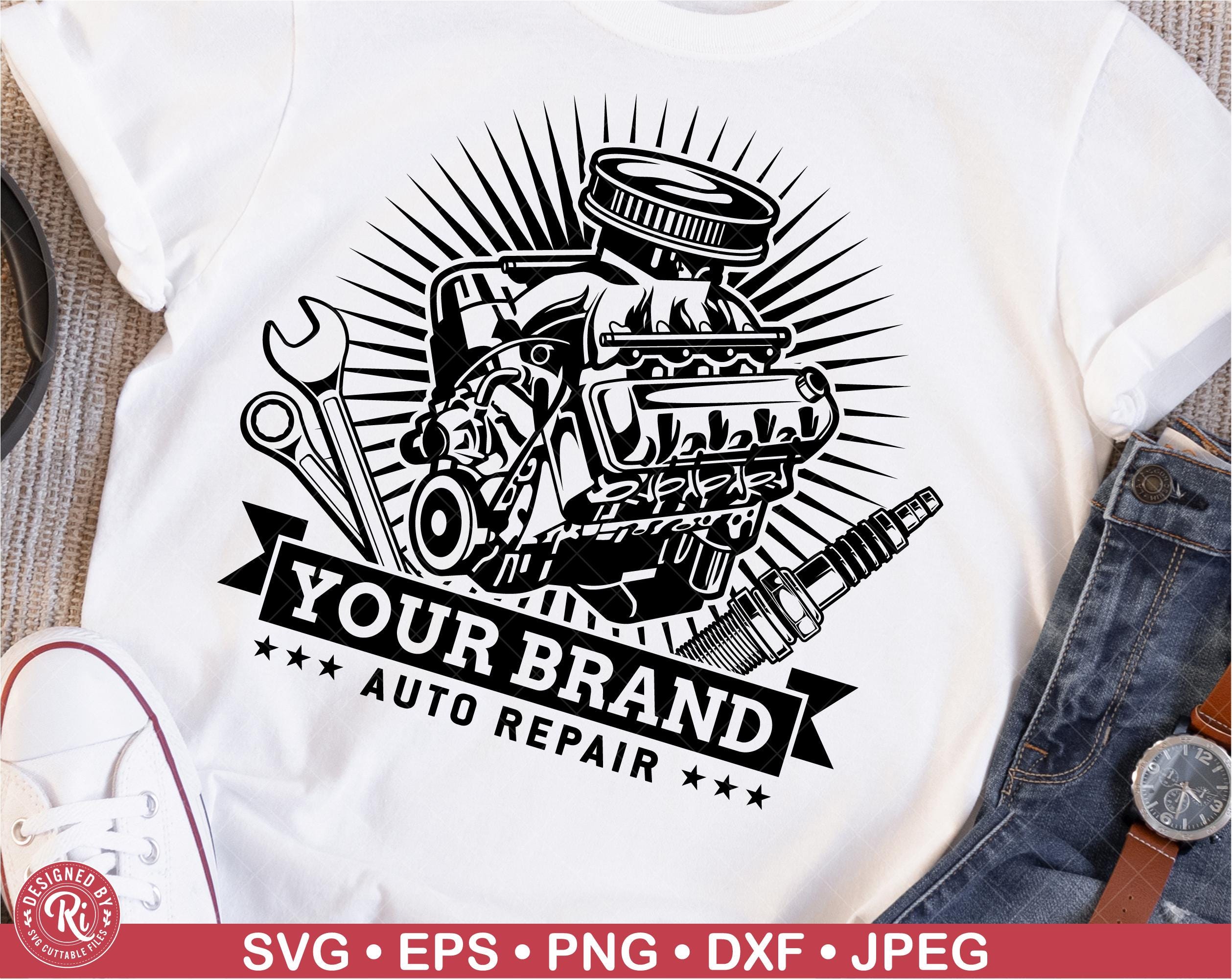 Custom Auto Repair Shop Logo SVG, Car Engine, Mechanic, Diesel Png ...