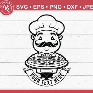 Pizza Monogram Svg, Chef Monogram Svg, Pizzeria Svg, Kitchen Monogram ...
