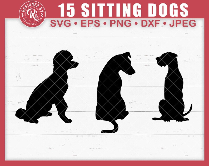 Sitting Dogs Svg Pack Dog Clipart Dog Svg Files Dog - Etsy