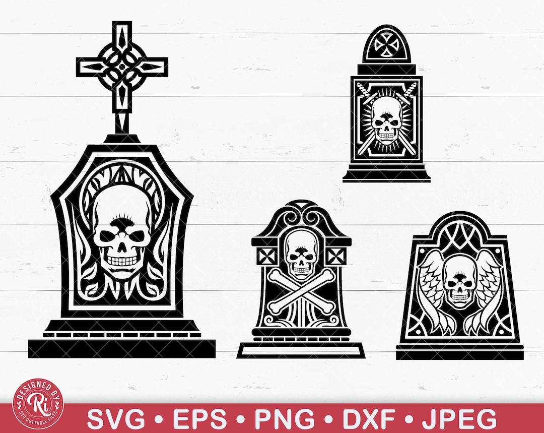 Tombstone Svg, Gravestone, Graveyard, Fall Decor, Cemetery, Halloween ...